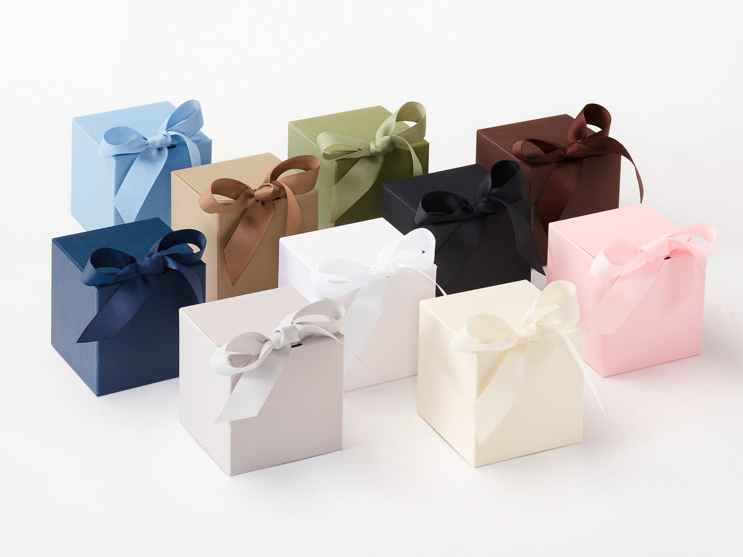 Small Cube Luxury SoftBox Carton Gift Boxes | Pale Pink from Stock ...