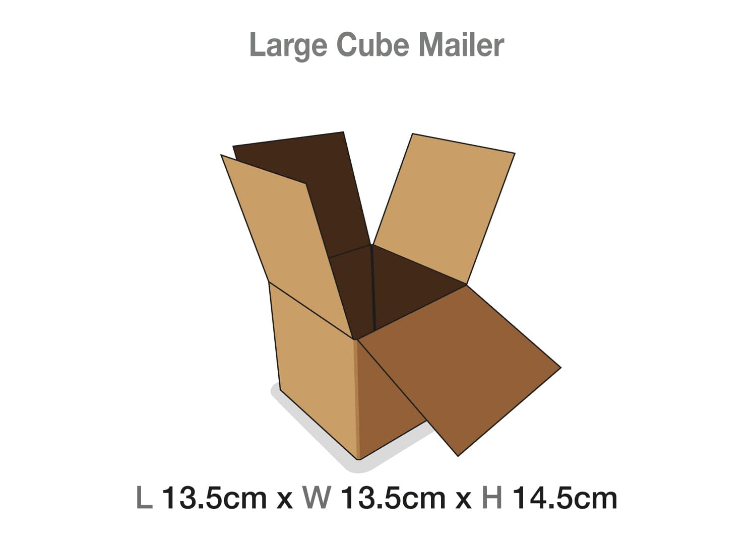Large Cube Gift Box Corrugated Mailing Carton Sample from Foldabox ...