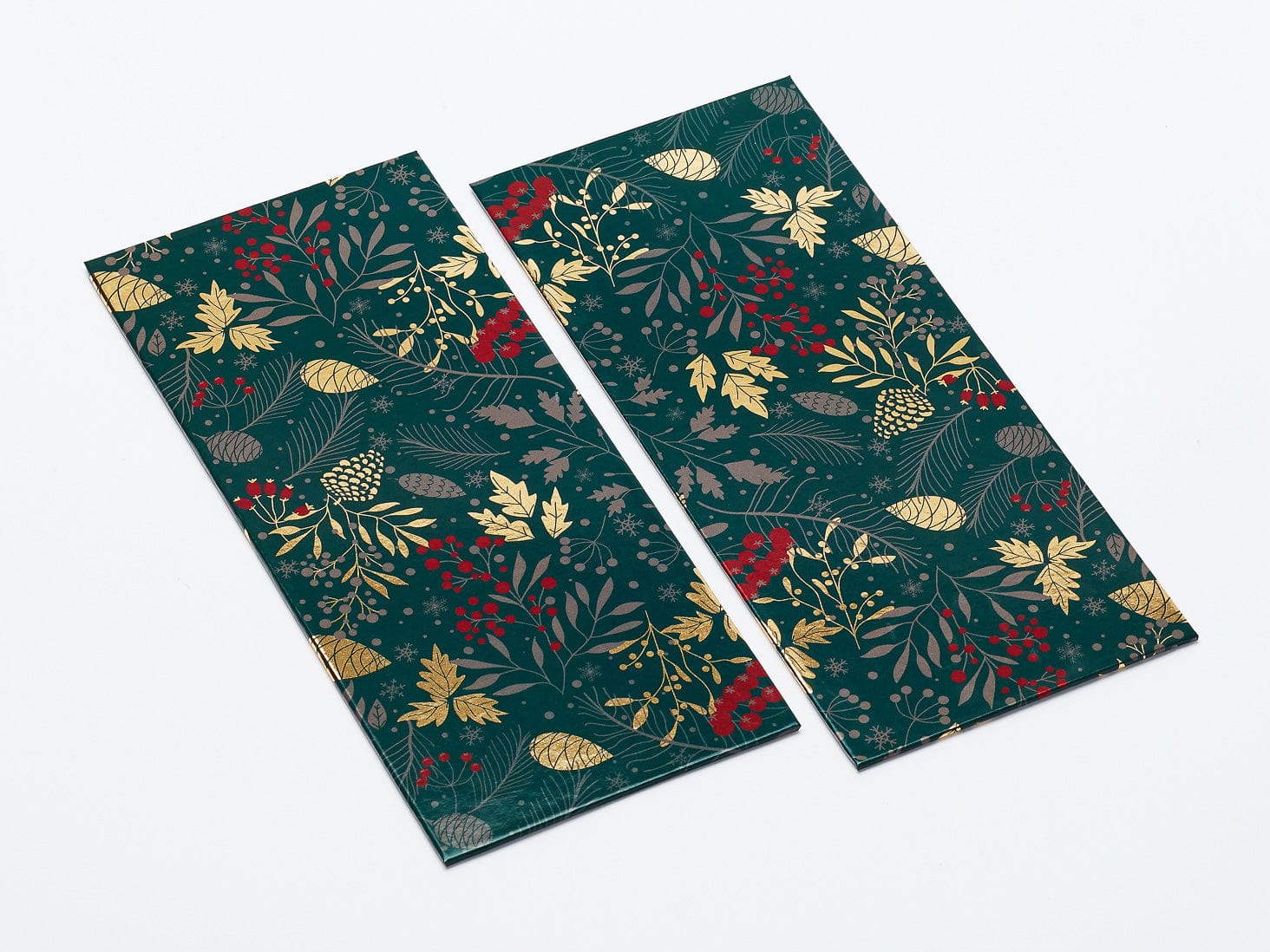 Forest Green Xmas Pine Cones Side Panels | Christmas Gift Packaging ...