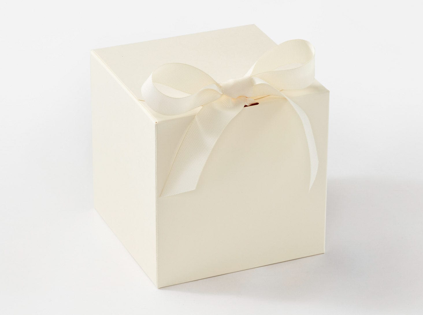 Ivory XL Cube SoftBox Cartons with changeable ribbon | Pack of 12 ...