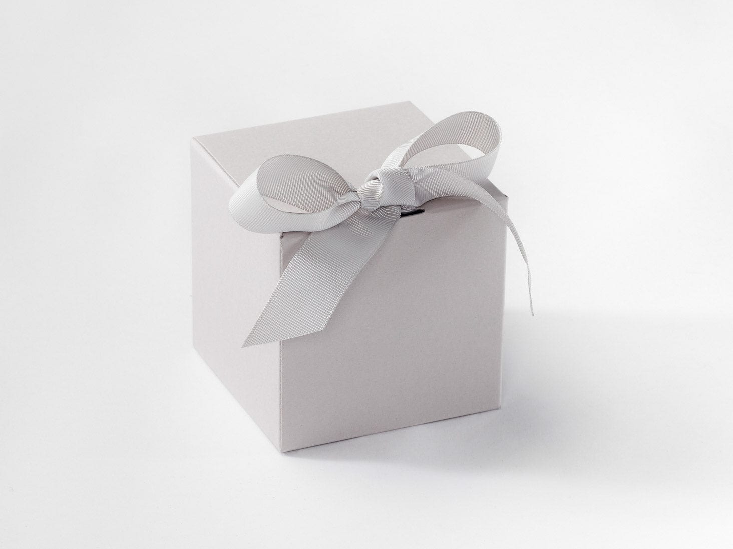 Pale Grey Small Cube Gift Carton | Fold Flat Single Piece Box ...