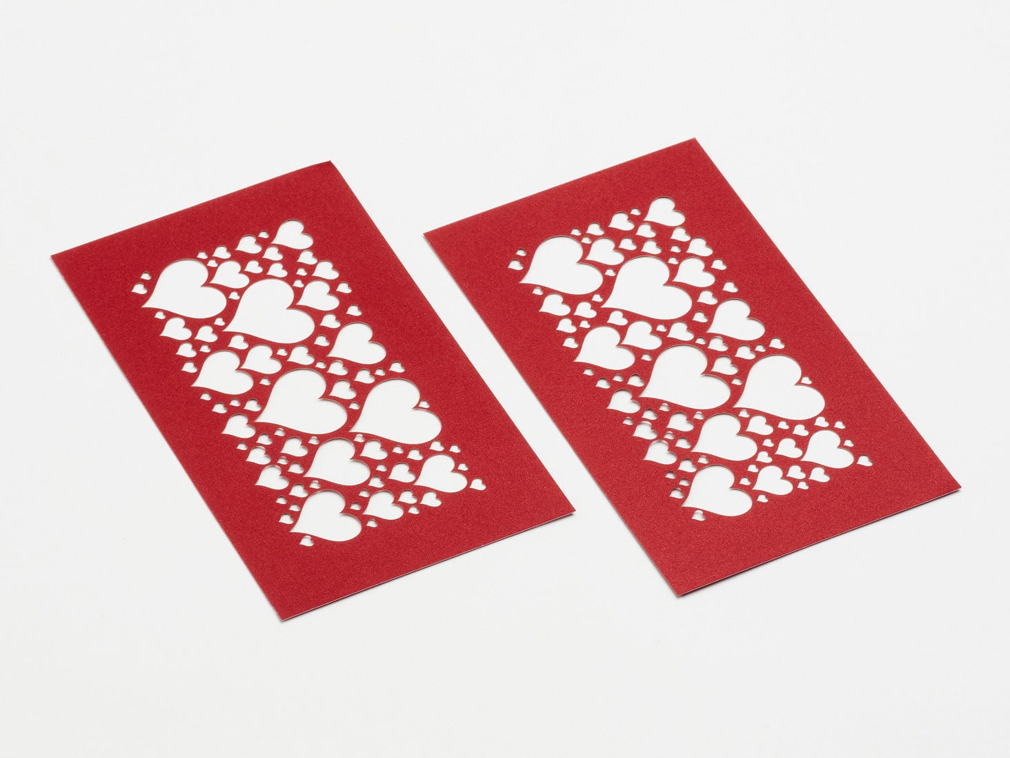 Red Hearts Laser Cut Side Panels For A5 Deep Gift Boxes | Foldabox UK ...