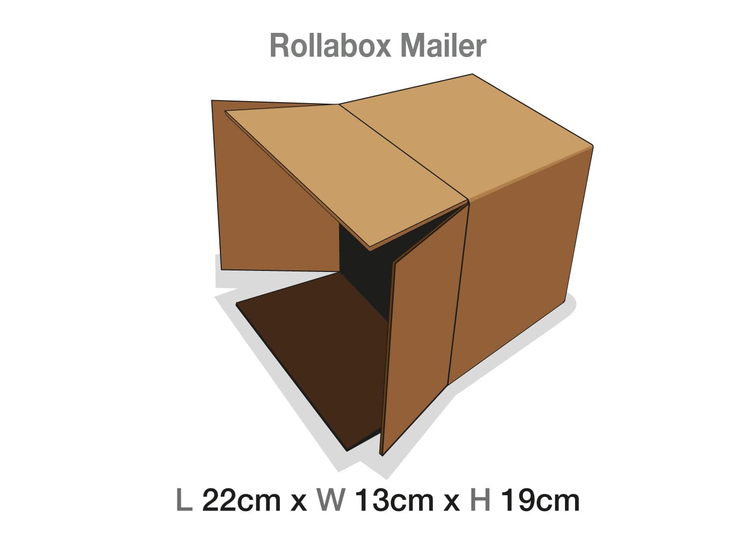 RollaBox Gift Box Kraft Corrugated Mailing Carton Sample | Foldabox UK ...