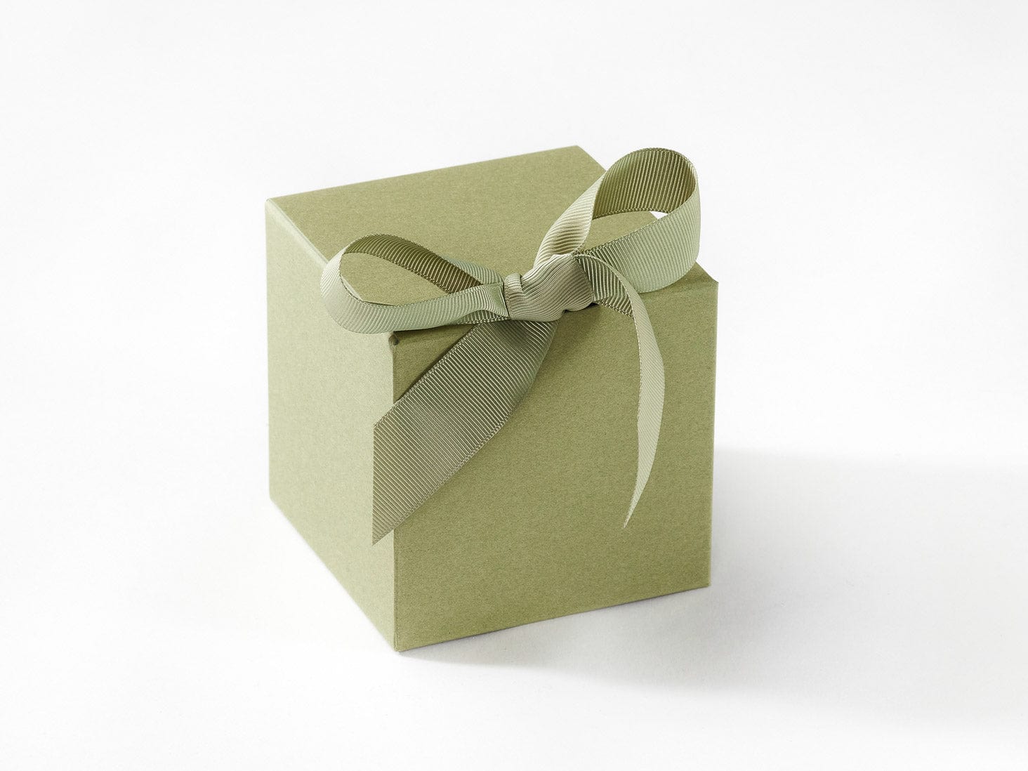 Sage Green Small Cube Flat Packed Gift Cartons | SoftBoxes | Foldabox ...