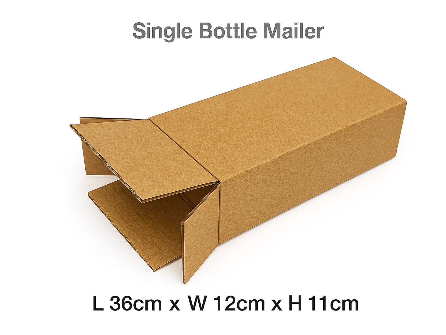 Single Bottle Gift Box Kraft Corrugated Mailing Carton Sample ...