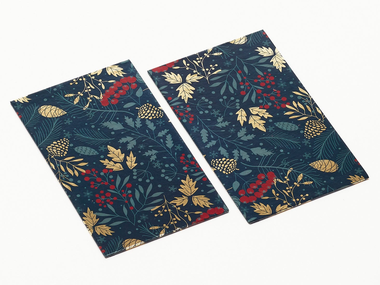 Navy Xmas Pine Cone Decorative Side Panels For A5 Deep Gift Boxes ...