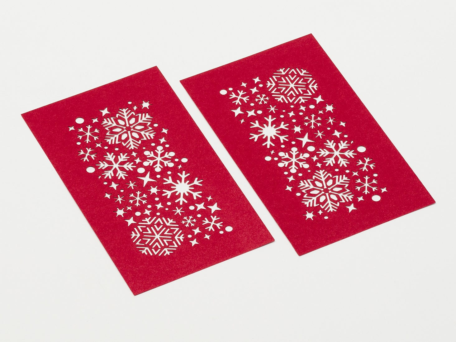 Red Snowflakes Laser Cut Side Panels For A5 Deep Gift Boxes | Foldabox ...