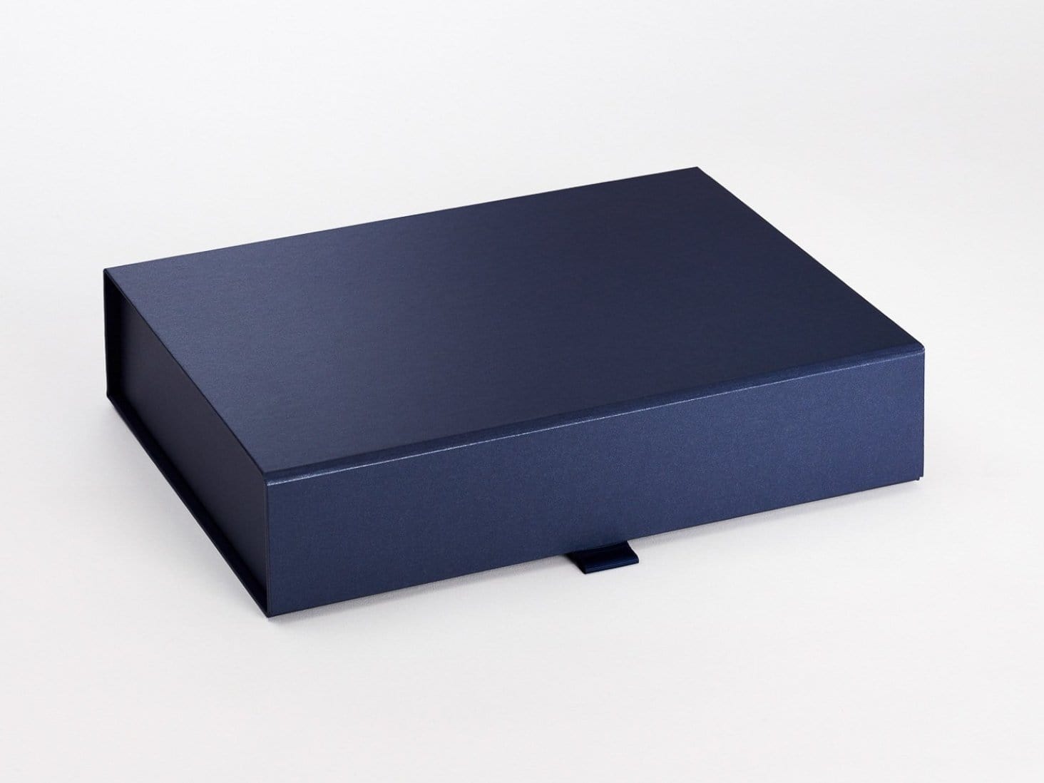 Navy Blue A4 Shallow Luxury Folding Gift Presentation Box | Foldabox UK ...
