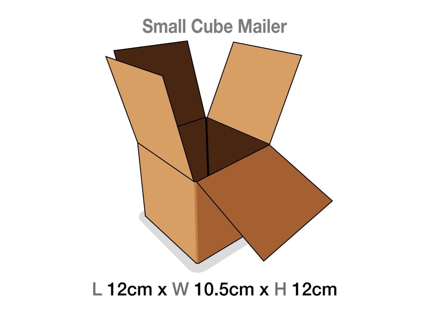 Small Cube Gift Box Corrugated Courier Mailing Cartons | Foldabox UK ...